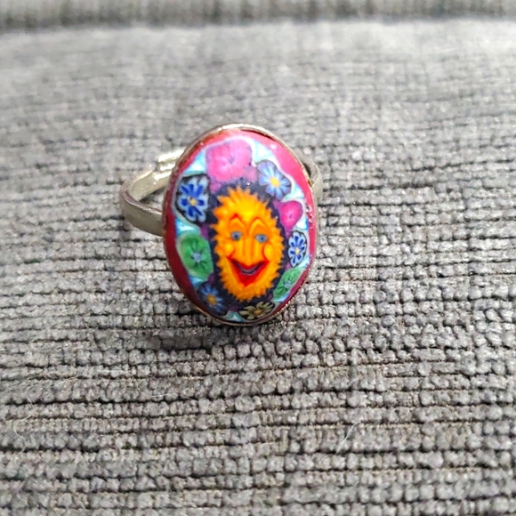 Jewelry | 5 Salemosaic Sun Clay Design Adjustable Ring 1500nn | Poshmark